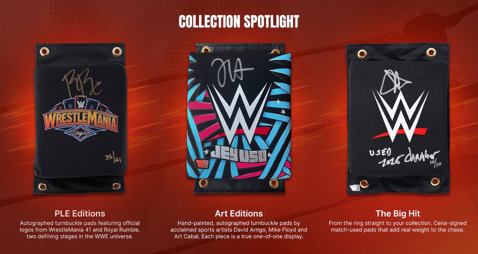 2026 Fanatics WWE Under Wraps Autographed Turnbuckle Pads Box – JB's ...